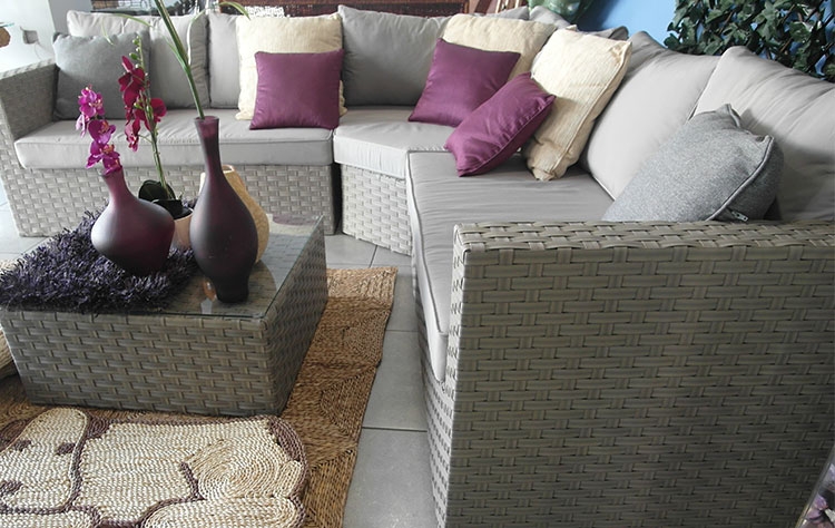 ΣΕΤ ΣΑΛΟΝΙ ΓΩΝΙΑ ΑΛΟΥΜΙΝΙΟ ΜΕ ΣΥΝΘΕΤΙΚΟ RATTAN | Εcoshadow.gr