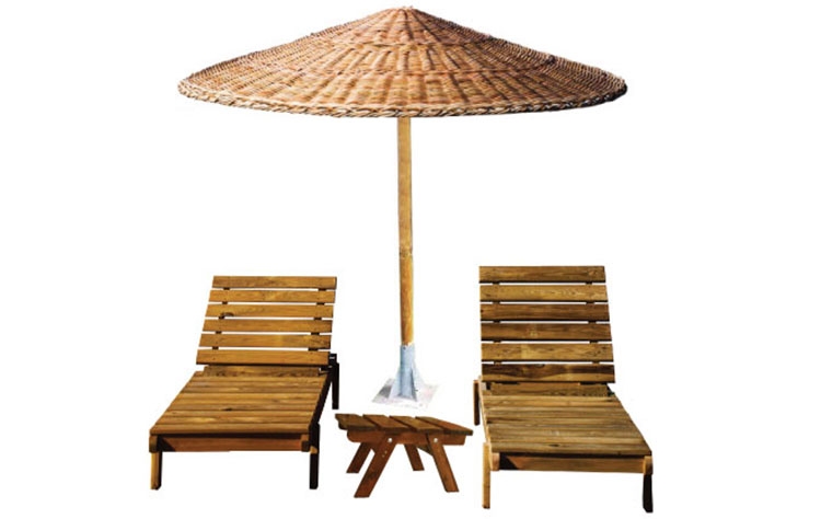 ΟΜΠΡΕΛΑ ΠΑΡΑΛΙΑΣ TENERIFE ΜΕ ΒΕΡΓΑ RATTAN O200cm | Εcoshadow.gr