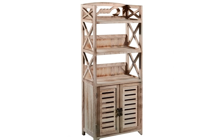 ΡΑΦΙΕΡΑ ΜΕ ΝΤΟΥΛΑΠΙ 46x25x117cm ΣΕ ΞΥΛΙΝΗ ΑΠΟΧΡΩΣΗ | Εcoshadow.gr