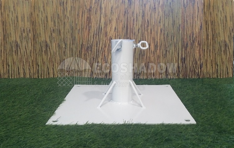ΒΑΣΗ ΓΑΛΒΑΝΙΖΕ ΦΛΑΤΖΑ 40x40 / Φ70mm (για ιστό ομπρέλας Φ60mm ...