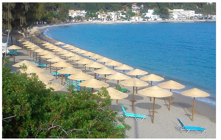 ΟΜΠΡΕΛΑ ΠΑΡΑΛΙΑΣ TENERIFE ΜΕ ΒΕΡΓΑ RATTAN | Εcoshadow.gr